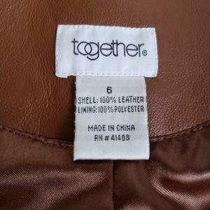 Together | Jackets & Coats | Together Vintage Leather Jacket Cognac ...